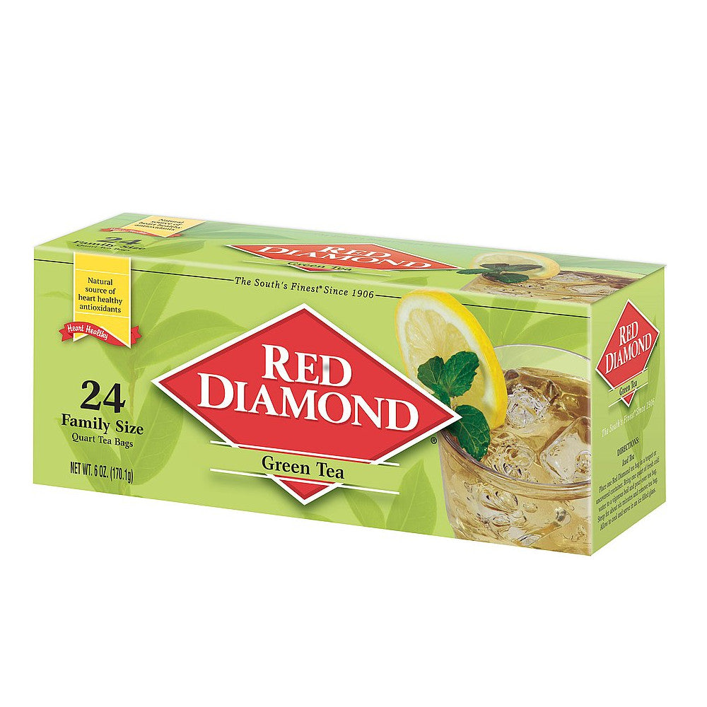 Red Diamond Green Iced Tea Bags Quart Size 24 ct - Red Diamond